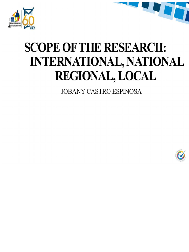 International, National and Local Research PDF | PDF | World Health Organization