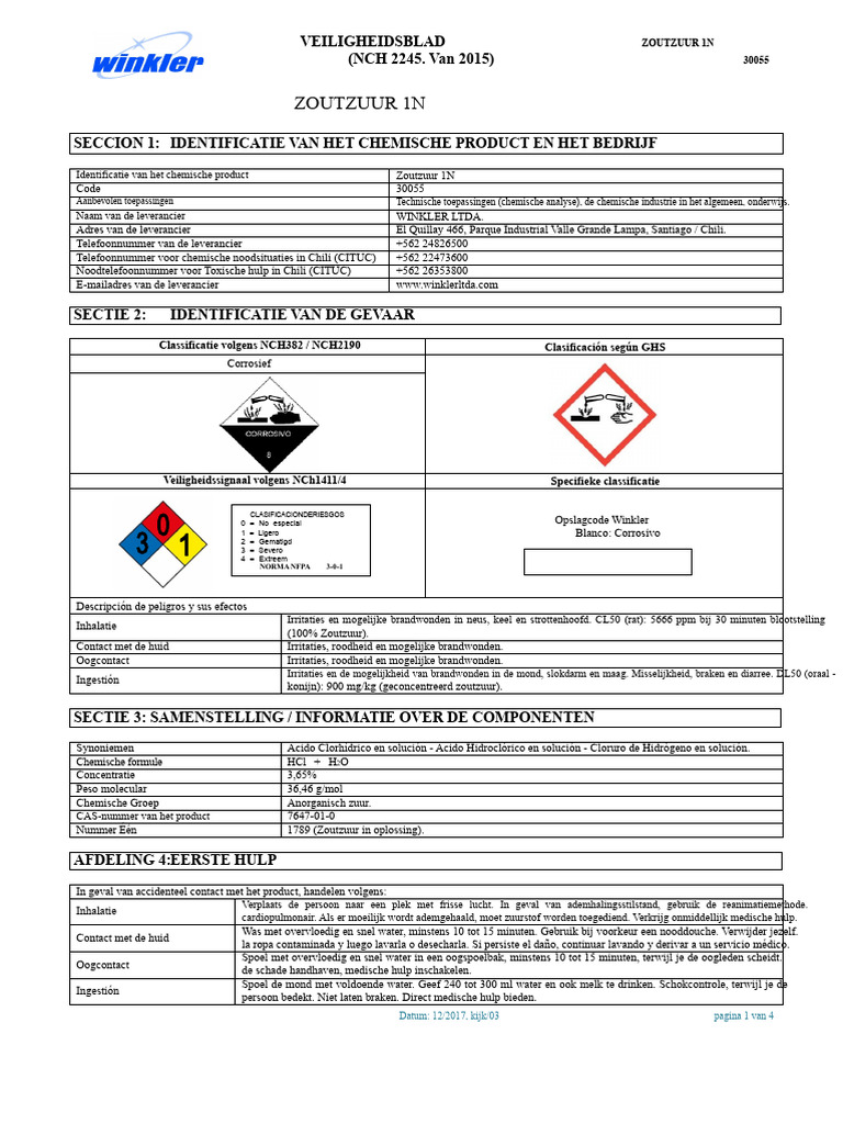 Zoutzuur 1N | PDF