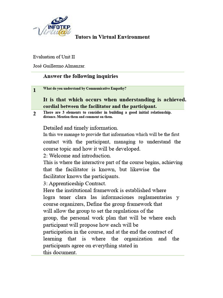 Assessment of Unit II | PDF