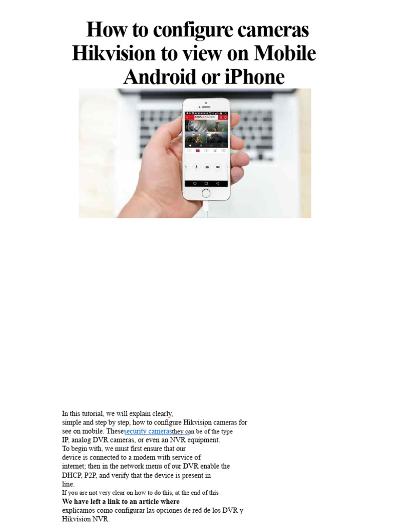Configure Hikvision Cameras for Mobile | PDF | Mobile App | Password