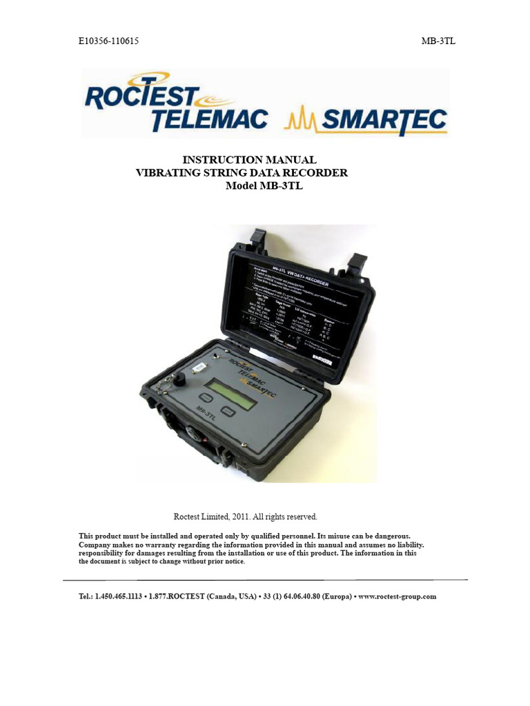 Roctest MB3TL Manual Translated | PDF | Usb | Personal Computers