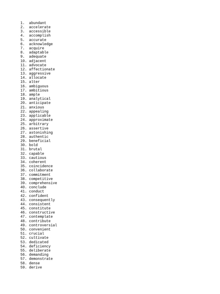 Advanced English Words | PDF