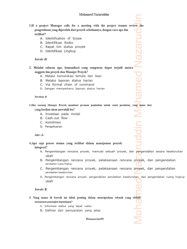 4.Pmp 275 Contoh Soal | PDF