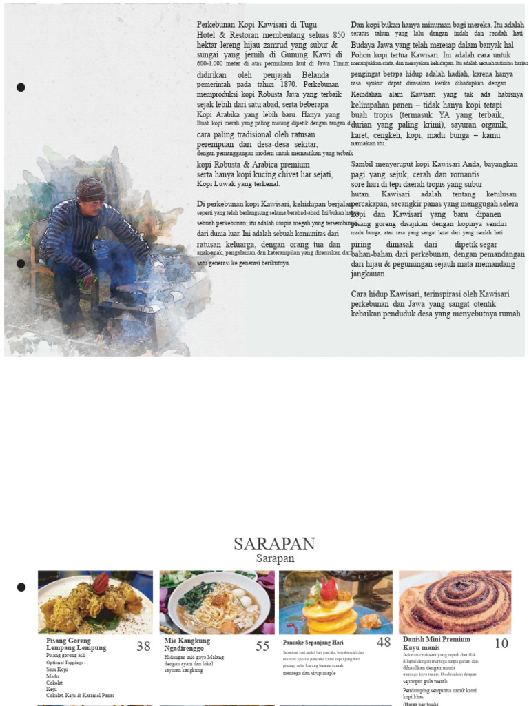 Menu Ala Carte Kawisari 2022 | PDF