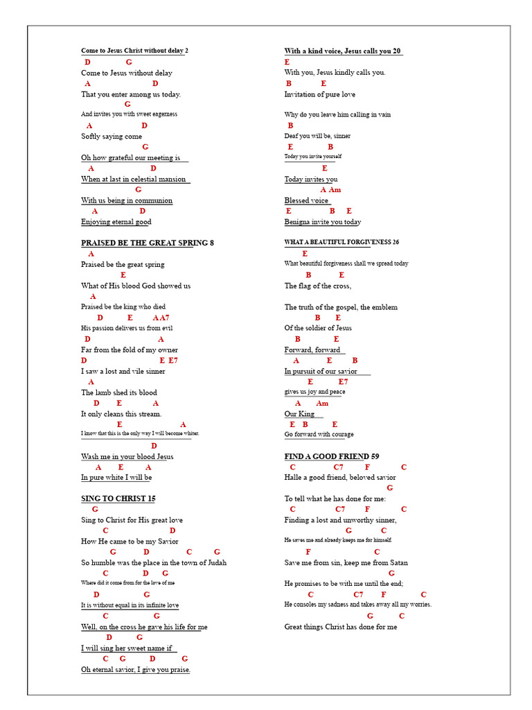 Hymn Chord 2019 | PDF | Glory (Religion) | Jesus