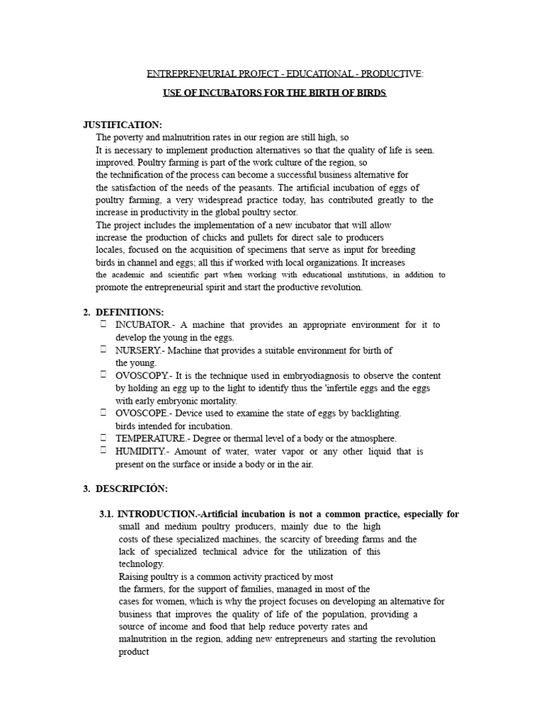 Educational Productive Project - Incubator-II | PDF | Entrepreneurship