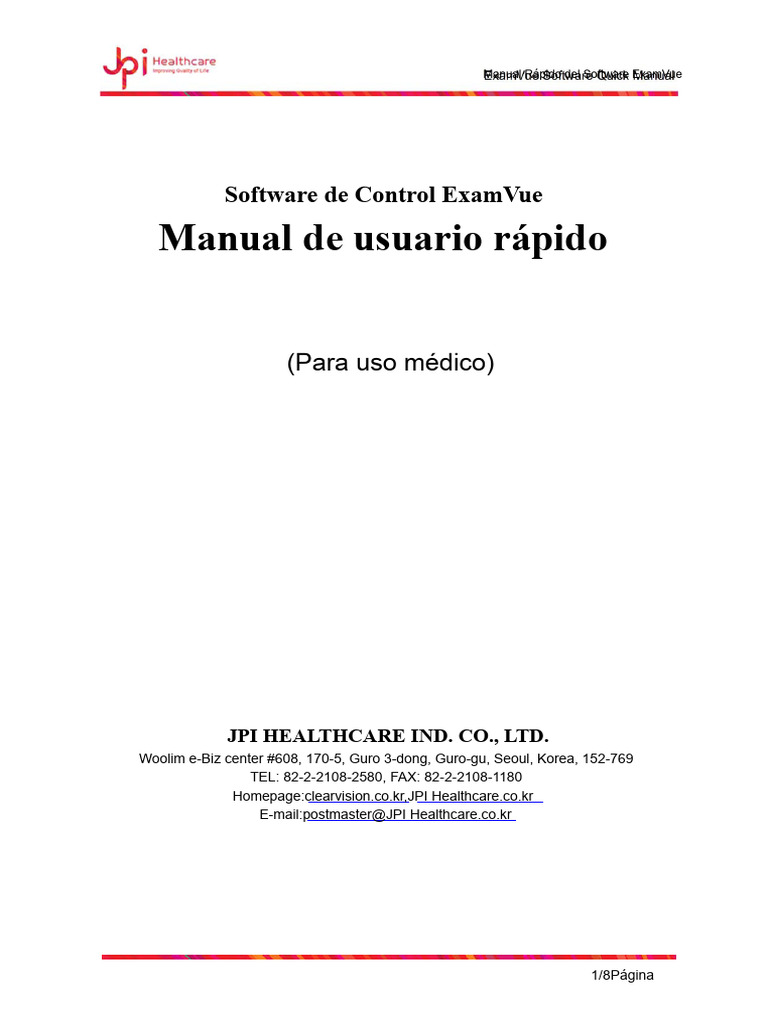 Guía Rápida de Usuario de ExamVue Medical Manual - Rev01 | PDF | Botón (Computación) | Usuario ...