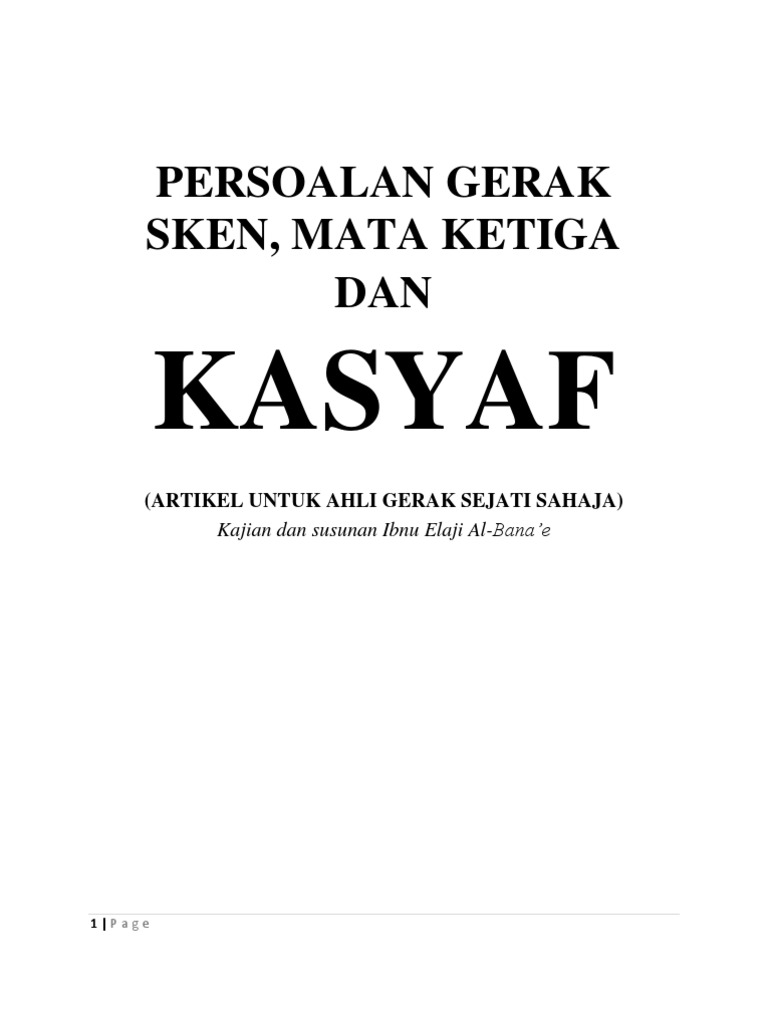 Gerak Sken dan Kasyaf | PDF