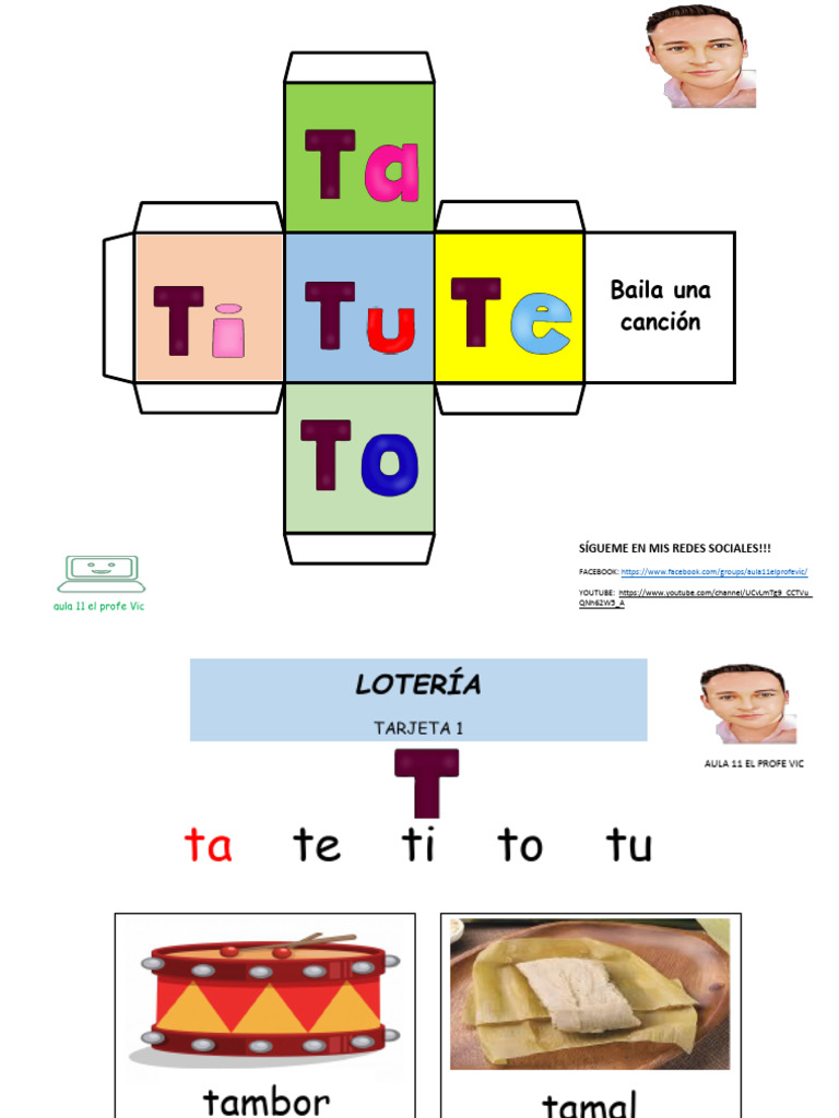 LOTERÍA LETRA T AULA 11 EL PROFE VICC | PDF