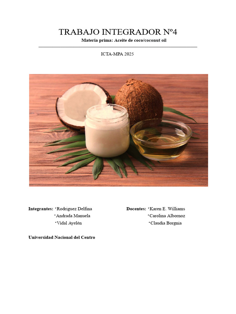 Aceite de Coco - Documentos de Google | PDF | Aceite de cocina | Fertilizante