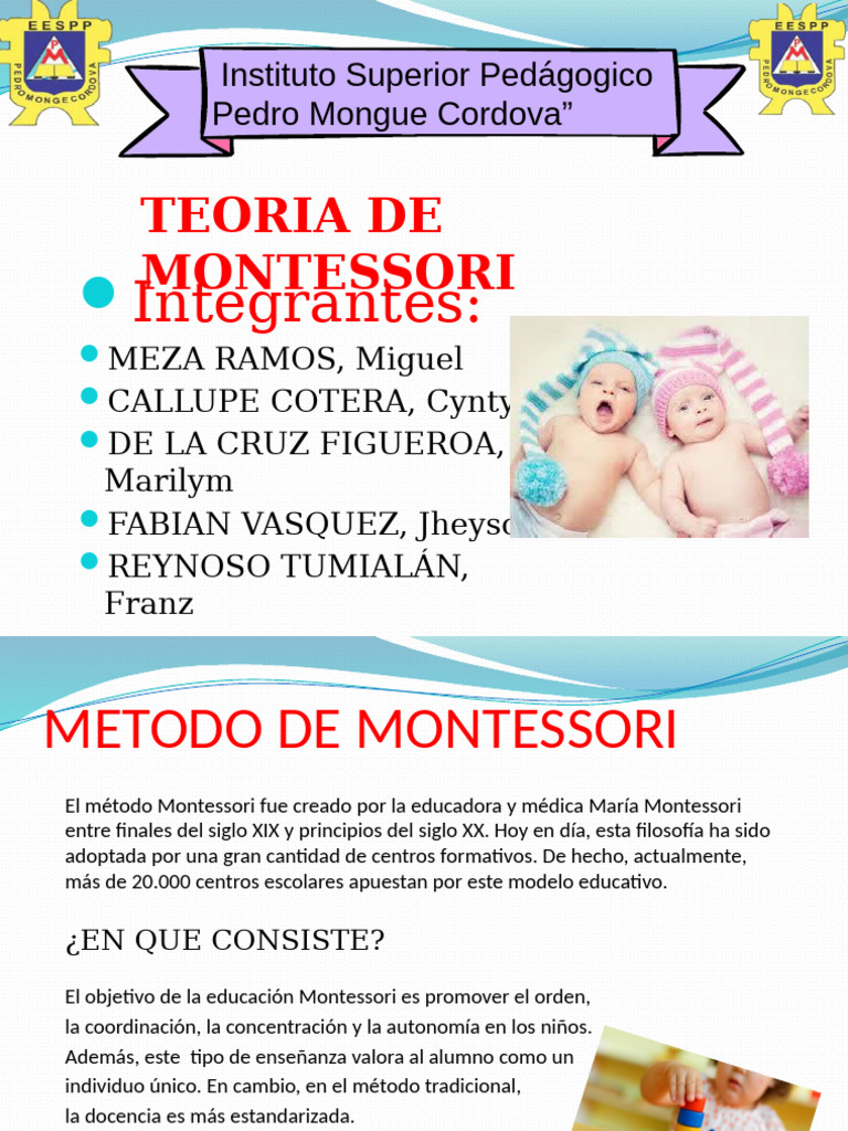 Maria Montessori | PDF | Educación Montessori | Aprendizaje