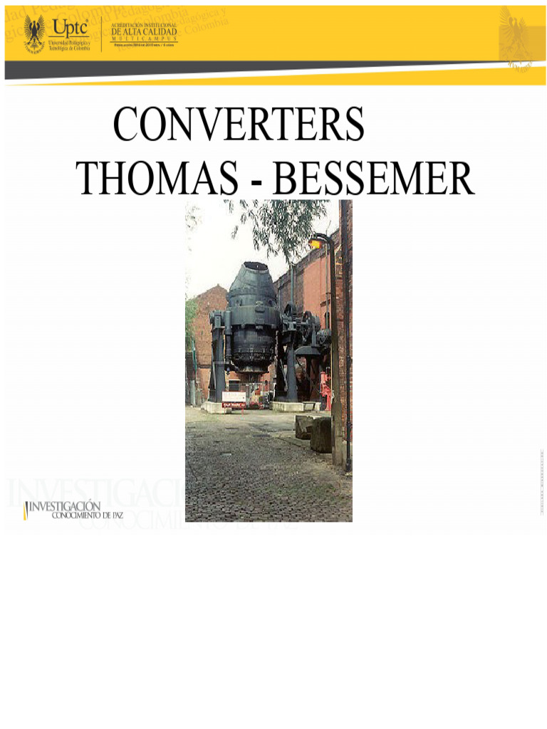 Thomas-Bessemer Converter. | PDF | Iron | Steel