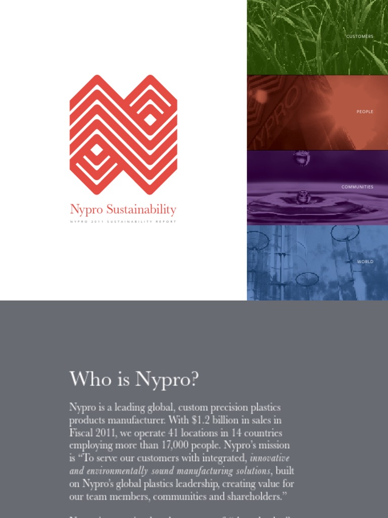 Nypro SR 2011 Web | PDF | Sustainability | Supply Chain Management
