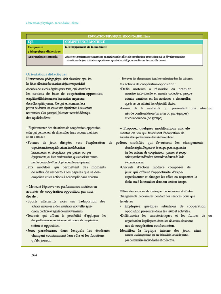Orientations Pédagogiques Et Suggestions D'évaluation - 2ème Année de ...