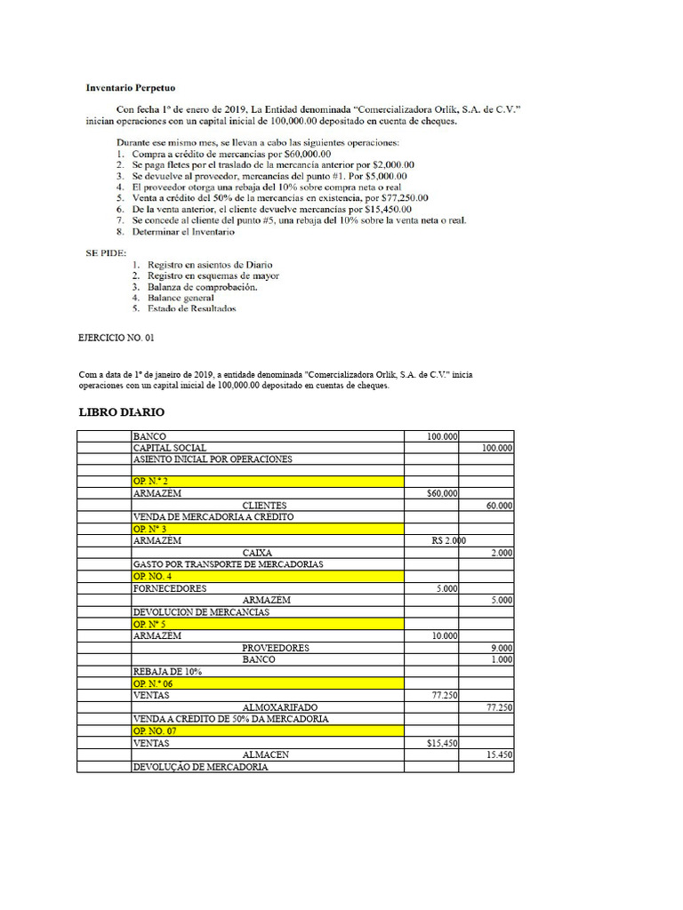Inventário Perpétuo de Contabilidade Folha 002 | PDF | Contabilidade ...