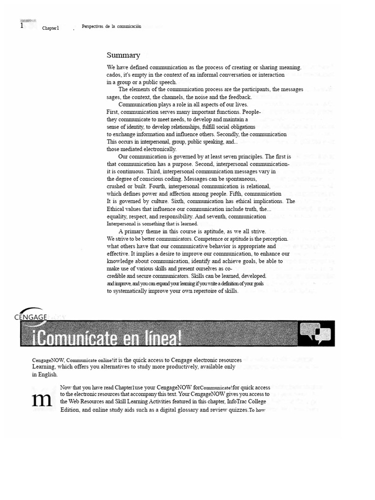 COMMUNICATE! 12th Ed. Rudolph F. Verderber First Chapter. | PDF ...