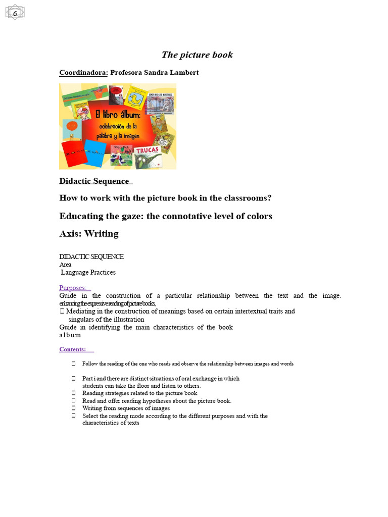 Album Book - Didactic Sequence | PDF | Typography | Picture Book