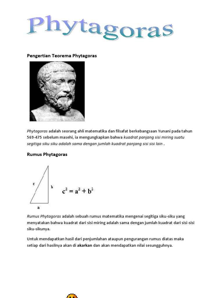 Pengertian Teorema Phytagoras | PDF