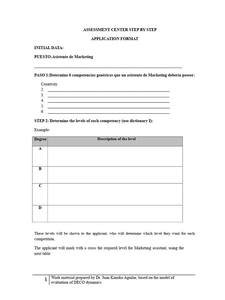 Assessment Center Exercise Step by Step | PDF