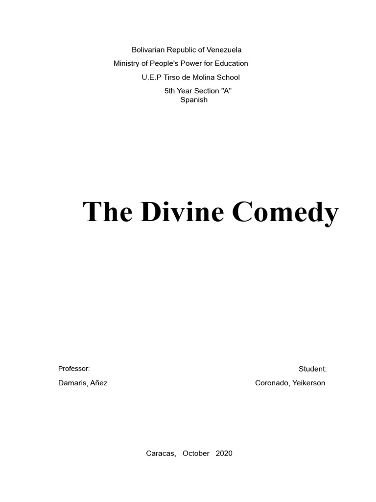 Analysis of Dante's Divine Comedy | PDF | Inferno (Dante)