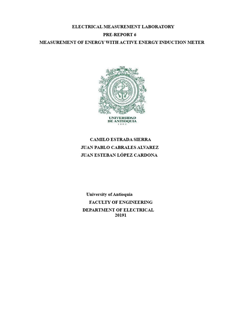 Measurement of Energy With Active Energy Induction Meter | PDF ...