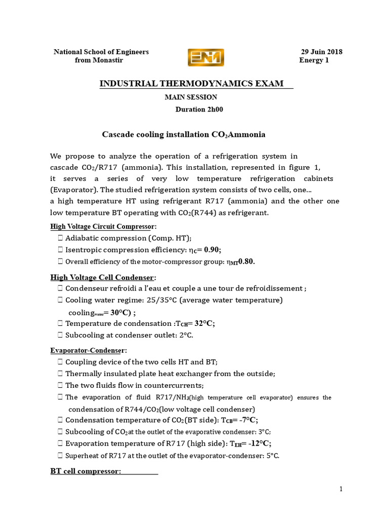 Cascade Refrigeration System Analysis | PDF | Refrigeration | Heat ...