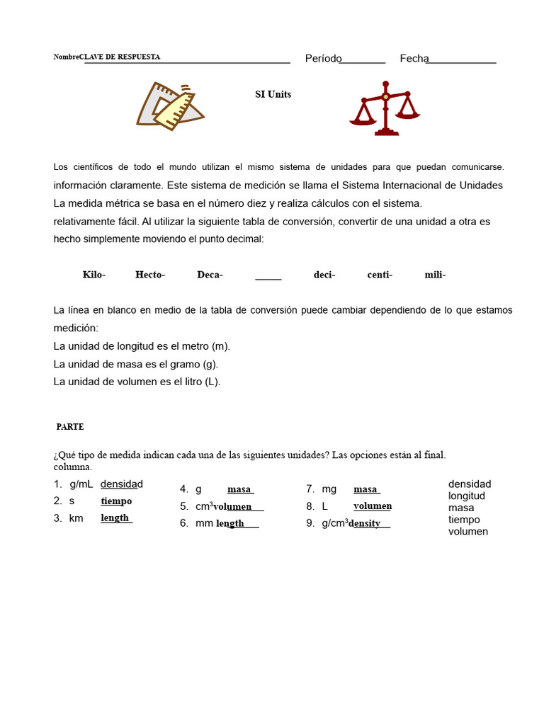 hoja-de-respuesta-de-práctica-extra-métrica | PDF | Volumen | Litro