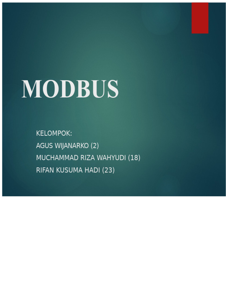 ppt Modbus | PDF