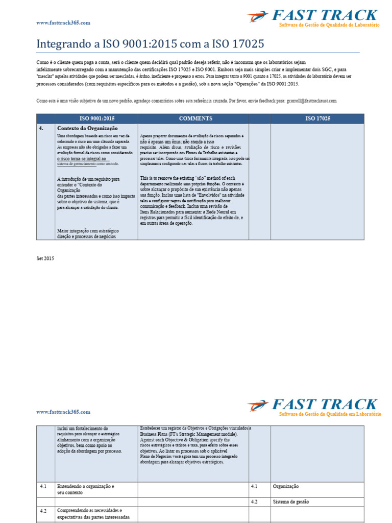 Integrando A ISO 9001-2015 Com A ISO 17025 | PDF | Gestão de qualidade ...