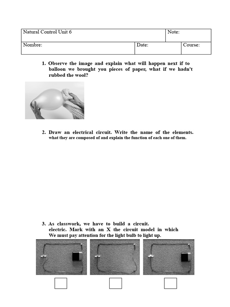Natural Sciences Exam 6 | PDF