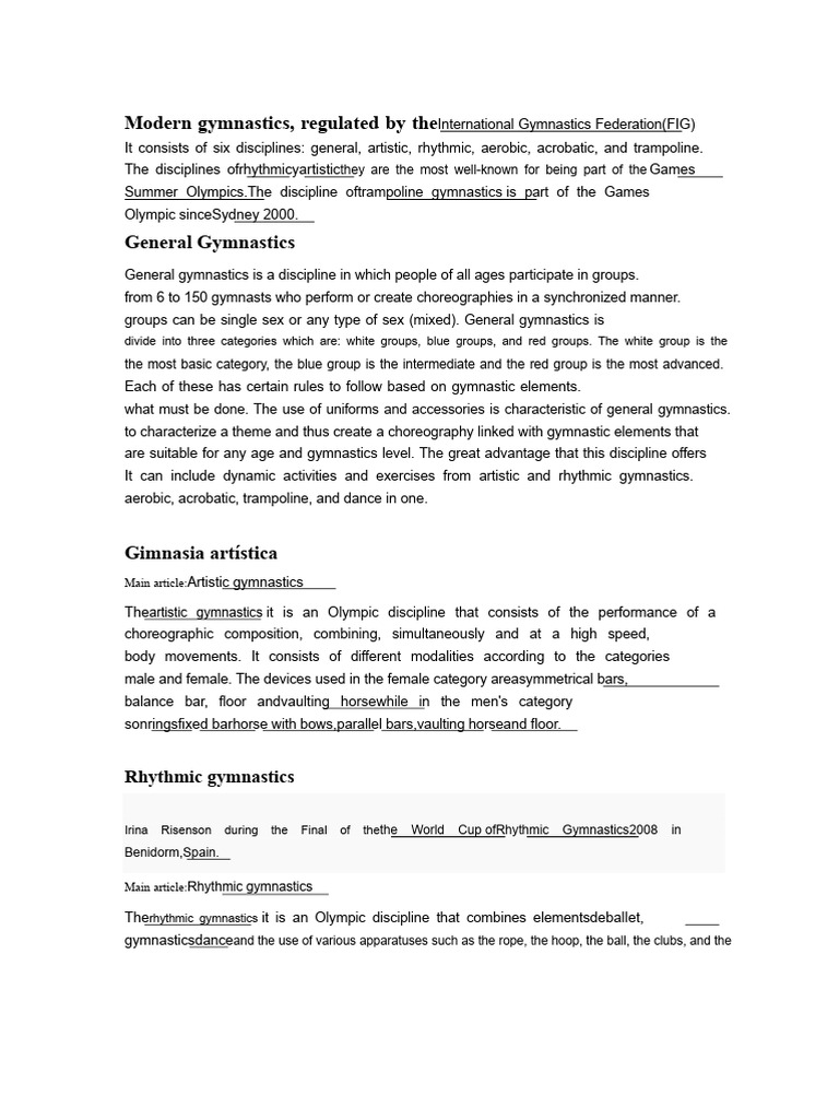 Modern Gymnastics | PDF | Gymnastics | Athletic Sports