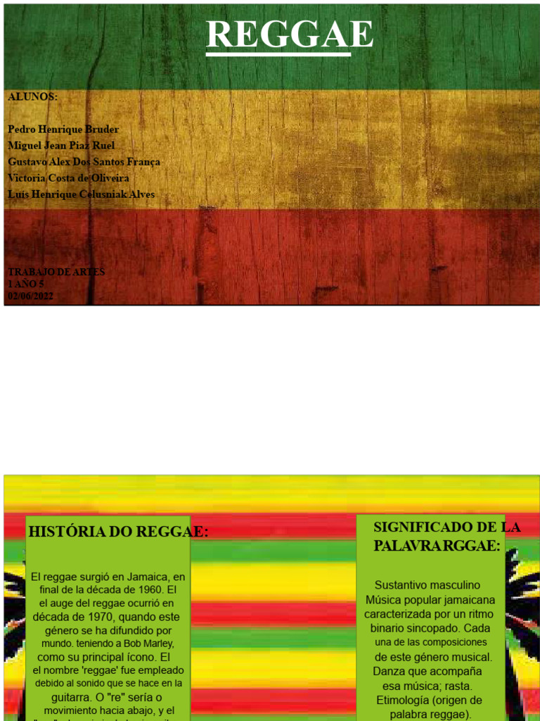 Historia y características del reggae | PDF | Reggae | Bob Marley