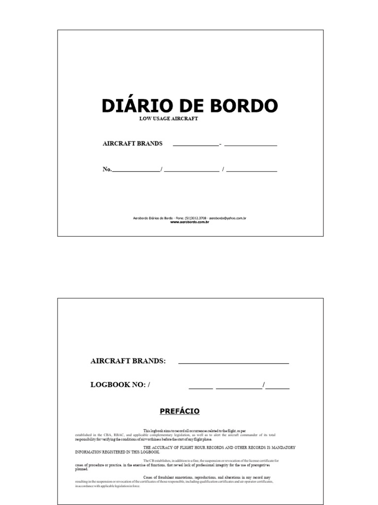 Low Usage Aircraft Logbook Guide | PDF | Instrument Flight Rules ...