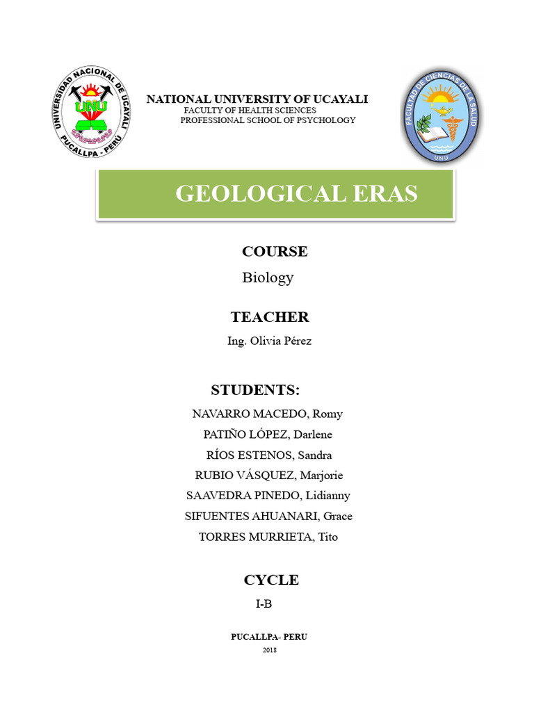 Geological Eras | PDF | Geologic Time Scale | Earth Sciences