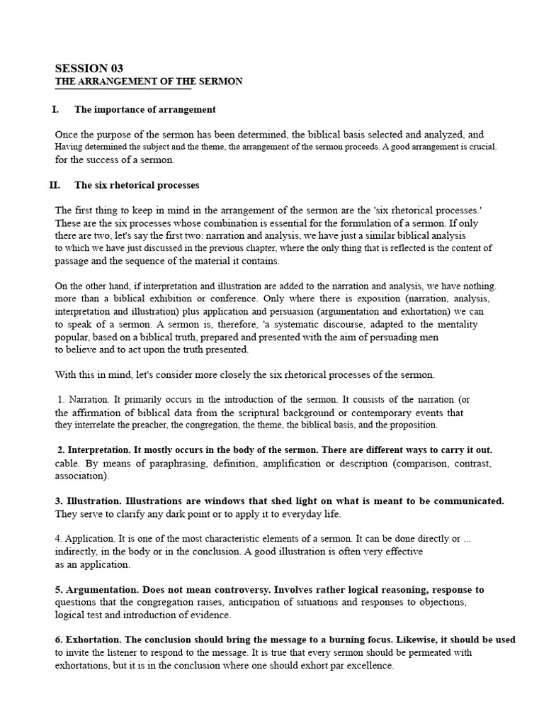 4__The_Arrangement_of_the_Sermon | PDF | Rhetoric | Sermon