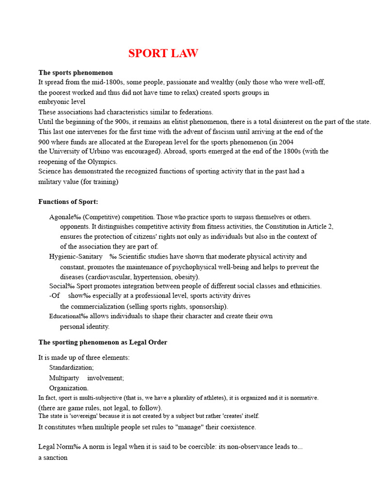 Sports Law | PDF | Joint Stock Company | Crimes