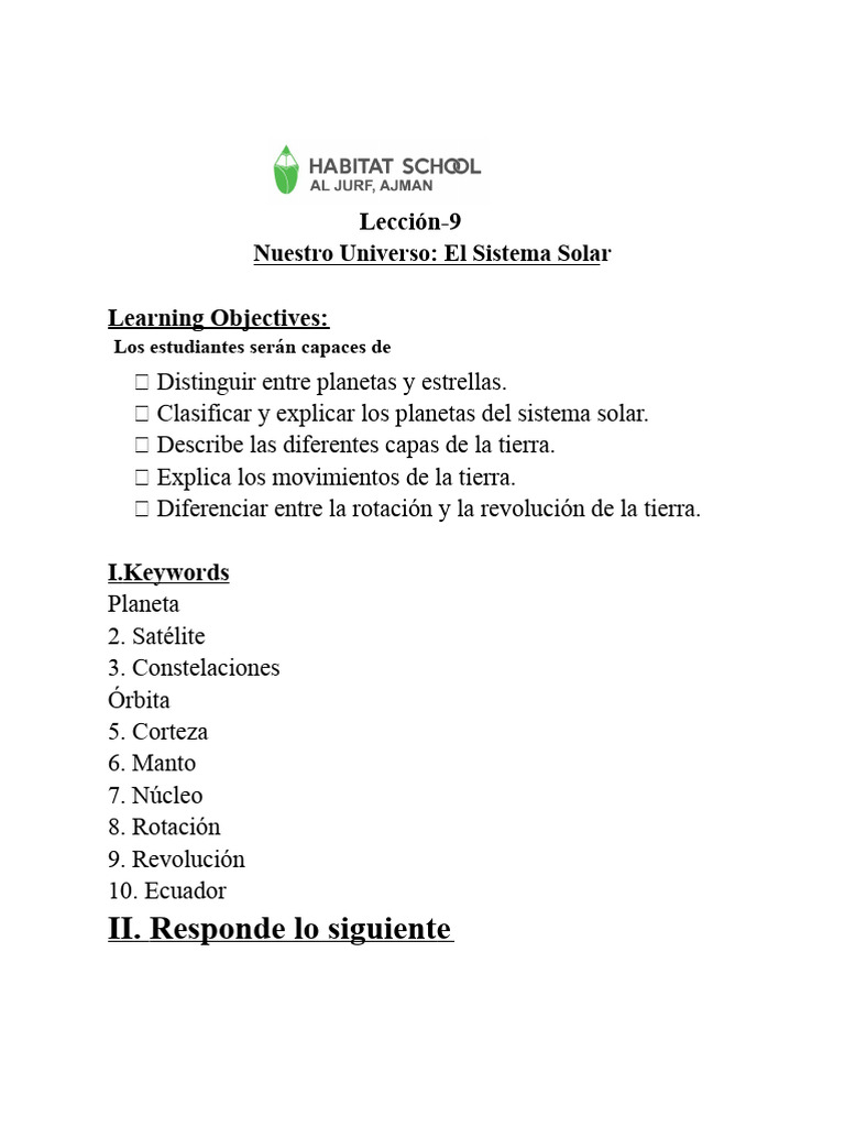 Nuestro Universo - El Sistema Solar | PDF