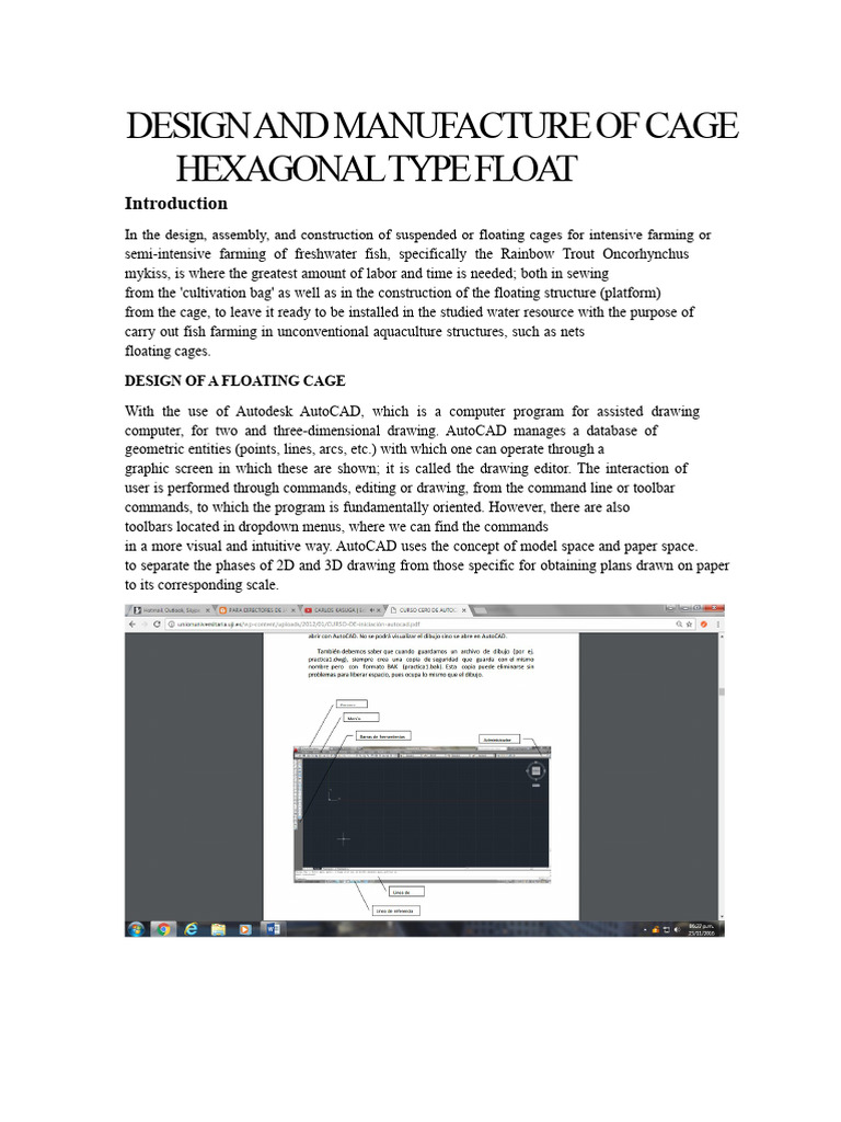 Design and Sewing of Hexagonal Floating Cage | PDF | Knot | Rope