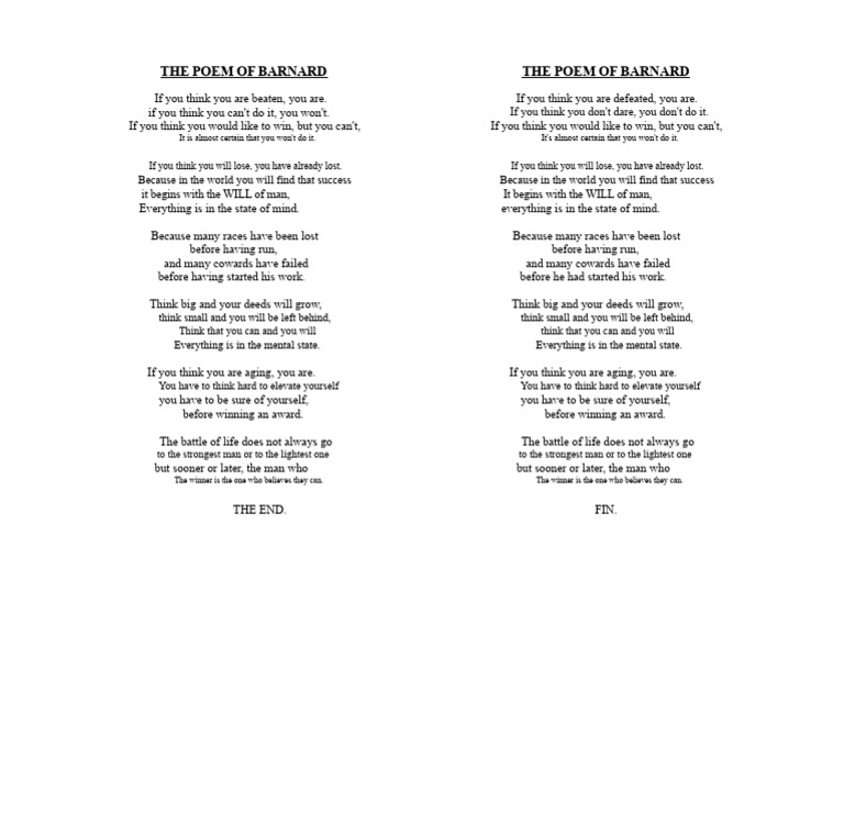 The Poem of Barnard | PDF | Psychological Concepts | Psychology
