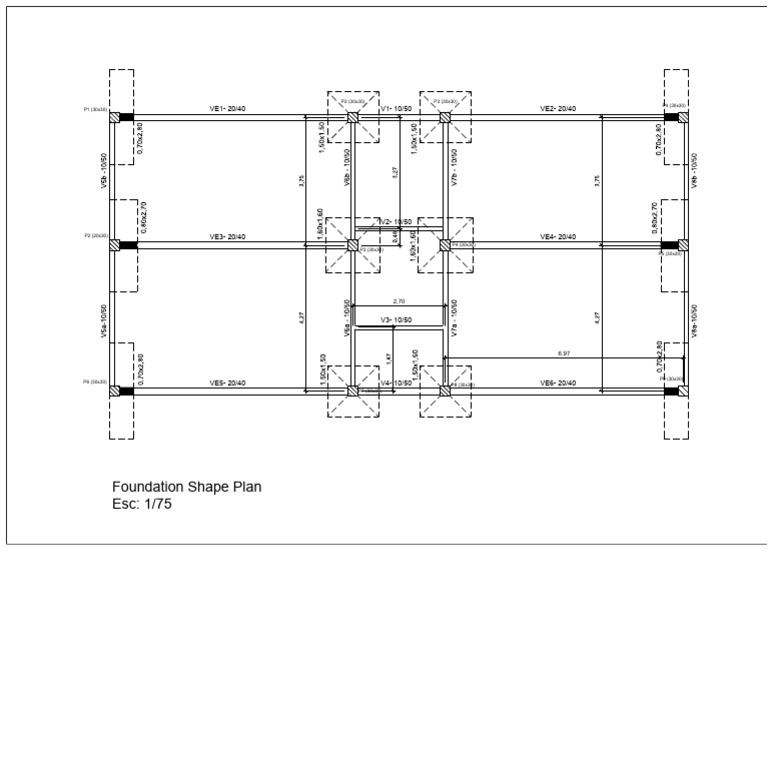 Foundation Shape Plan Dimensions | PDF