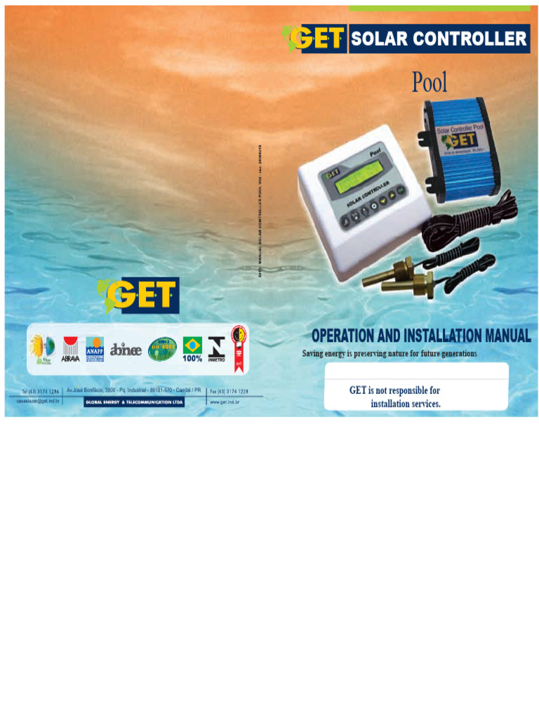 Solar Pool Controller Installation Guide | PDF | Water Heating