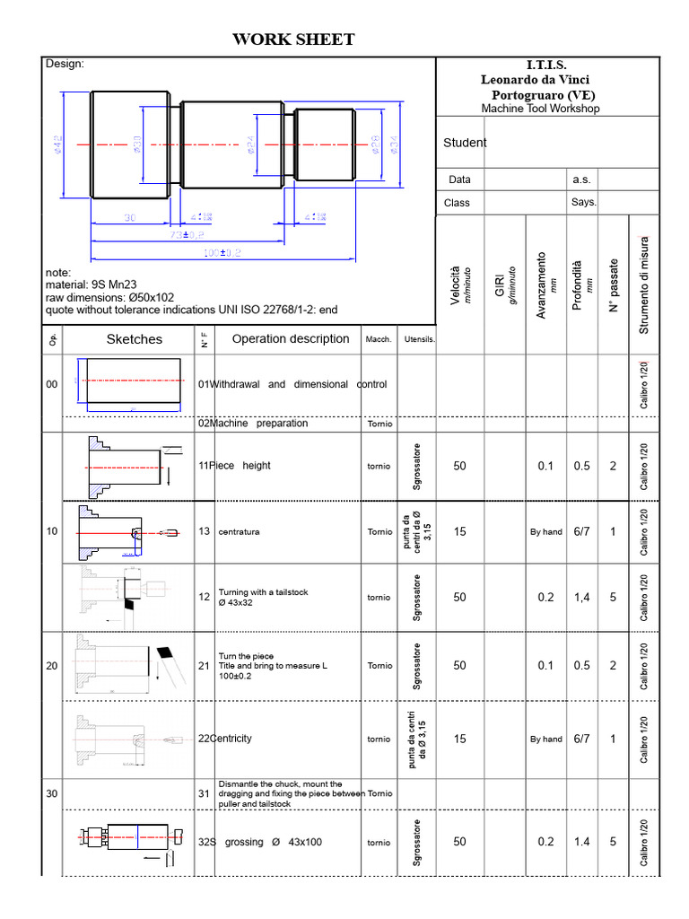 Step Turning Sheet 16-17 | PDF | Crafts | Metalworking