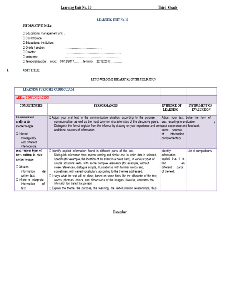 Learning Unit 3 December | PDF | Geometry | Knowledge