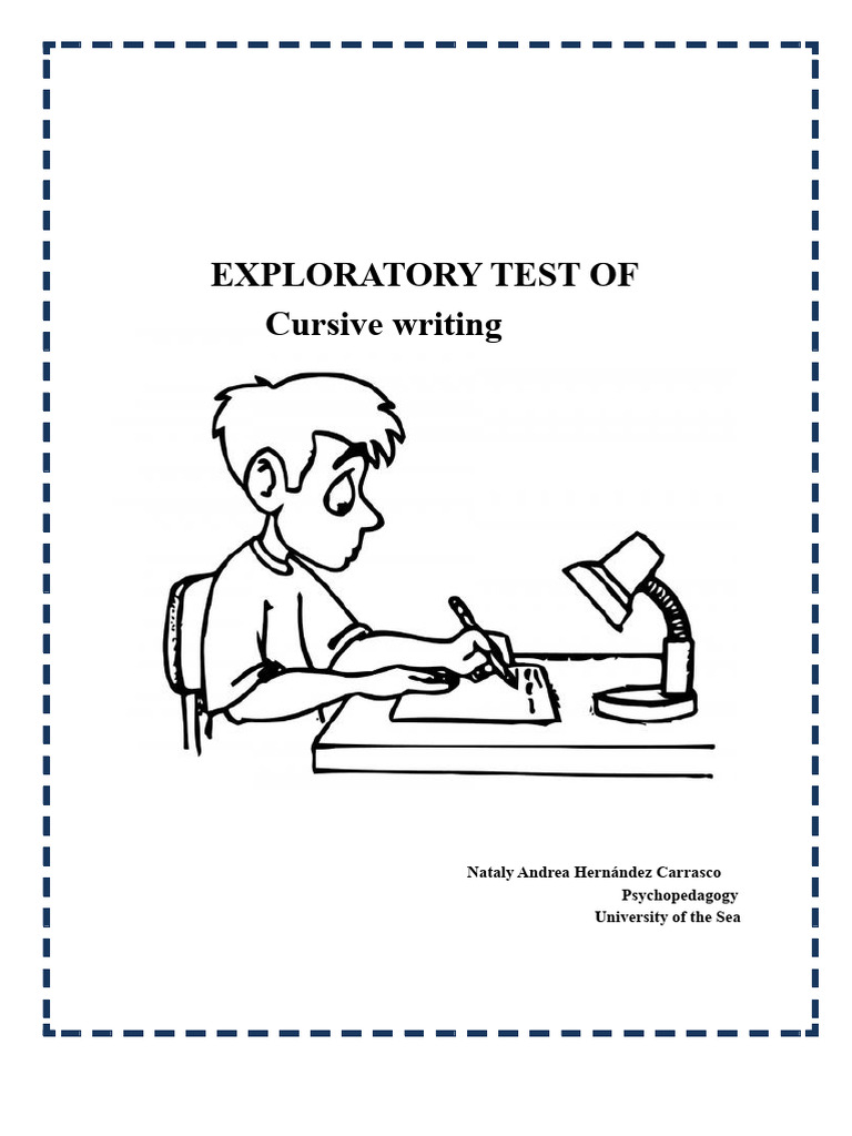 Exploratory Test of Cursive Writing PEEC | PDF | Anatomical Terms Of ...