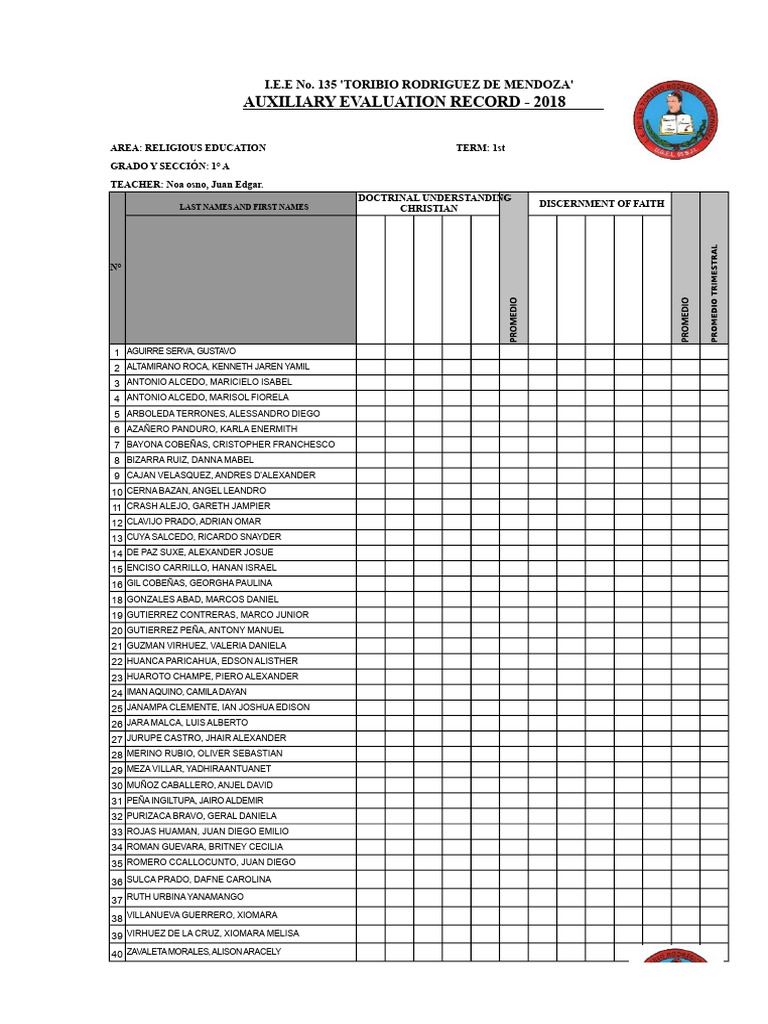 Grade Record 2018 | PDF