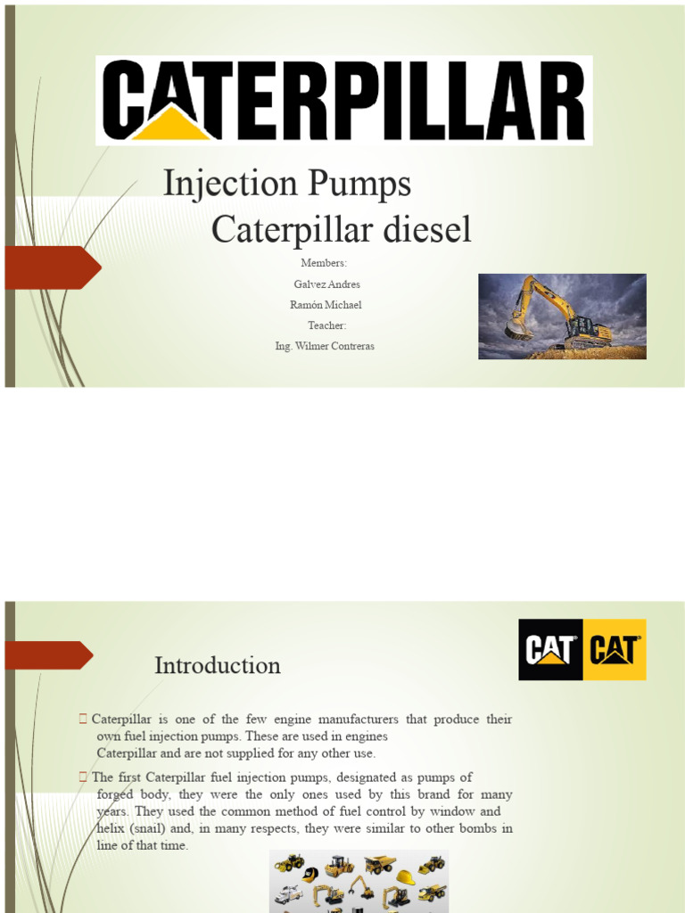 Caterpillar Diesel Injection Pumps Overview | PDF | Fuel Injection | Pump