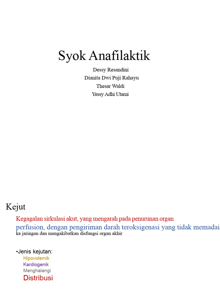 Panduan Lengkap Syok Anafilaktik | PDF