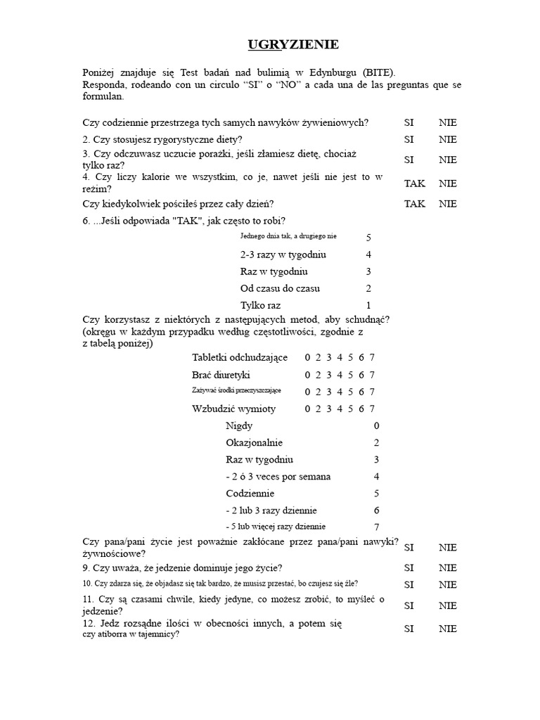 BITE - Test | PDF
