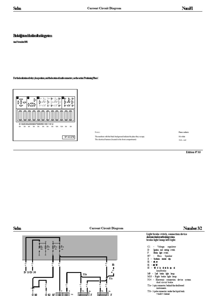 VW Sedan 98-2003 Electrical Diagrams/s41b - N-W - 3 | PDF | Equipment ...