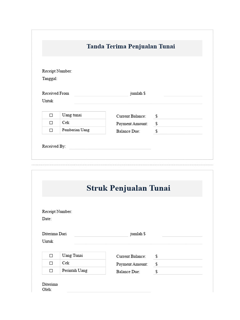 Template-Penerimaan-Uang-10.docx | PDF